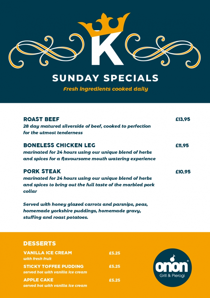 MENU | The Kings Head Pub